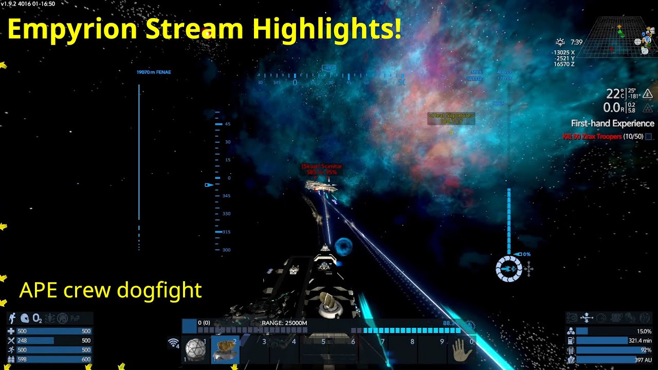 Scimitar Dogfight, APE vs Missile Base | Empyrion | Anvil Stream ...