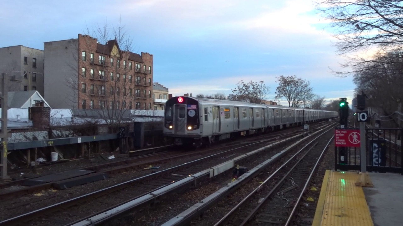 NYC Subway: Manhattan bound R160 Q Train entering Kings Hwy - YouTube