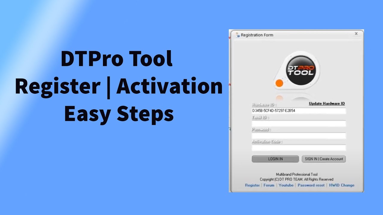 how To Activate/register Dtpro Tool New Update In 2 Minutes! - YouTube