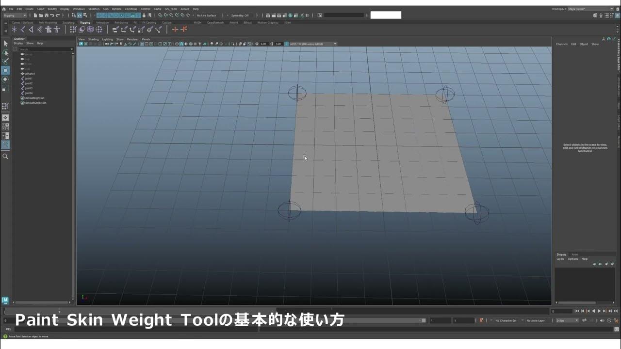 【第2回：人体セットアップシンプル編/バインドスキン】Paint Skin Weights Tool の基本的な使い方 - YouTube