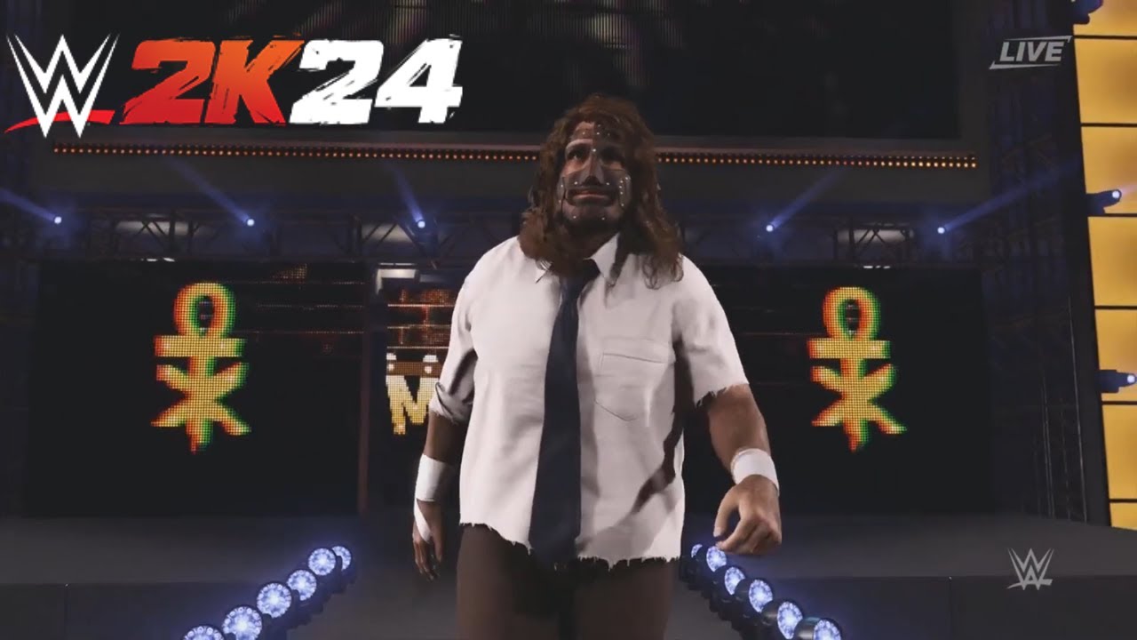 WWE 2K24 - Mankind (Entrance, Signature, Finisher, Victory) - YouTube