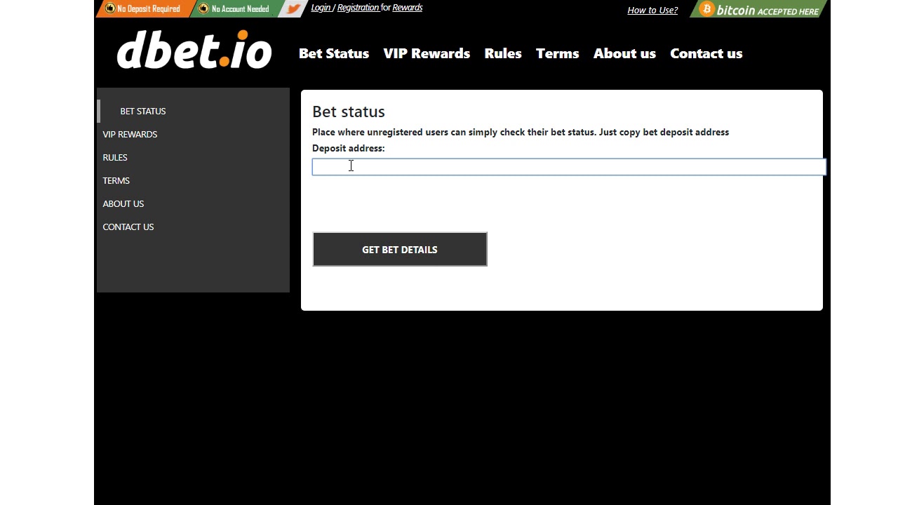 Check Bet status in dbet.io - YouTube