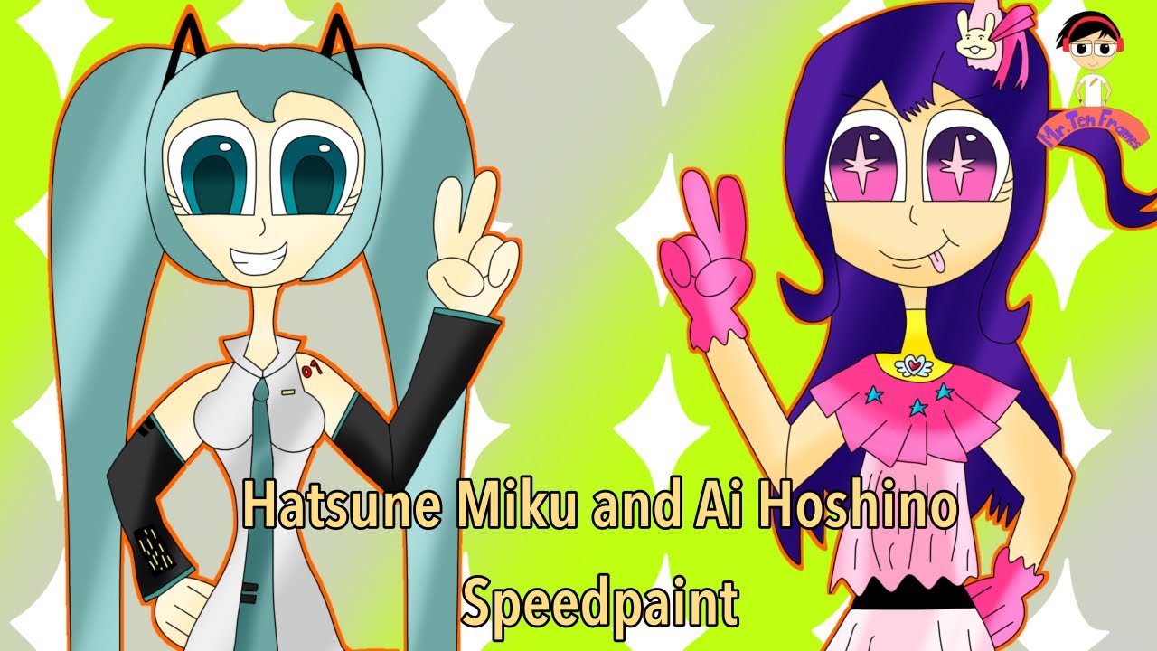 Hatsune Miku and Ai Hoshino Speedpaint - YouTube