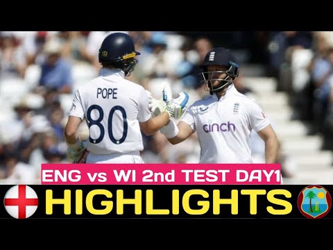 West Indies vs England 2nd Test 2024 Day 1 Full Highlights l WI vs ENG ...
