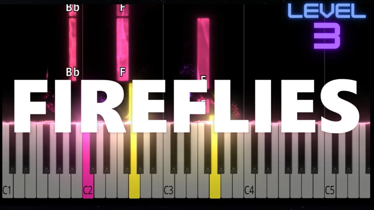 Fireflies - Owl City - INTERMEDIATE Piano Tutorial - YouTube