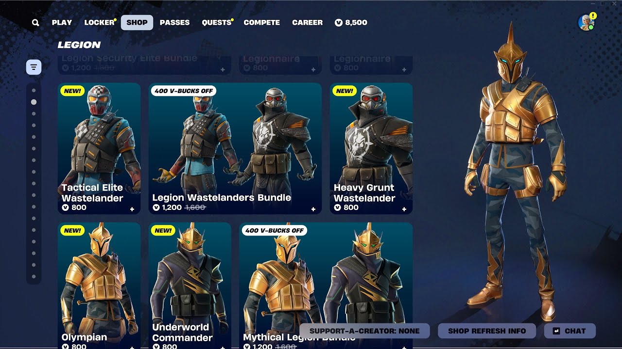 All New ''LEGION Outfit" Bundles are here in Fortnite item shop ...
