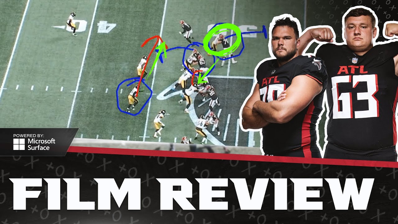 Take a look at how the Atlanta Falcons offensive line is stepping up ...