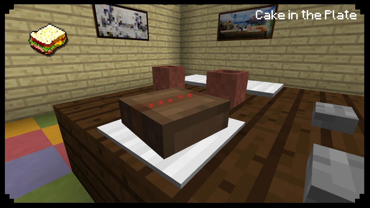 Minecraft: How to make a Cake in the Plate - YouTube