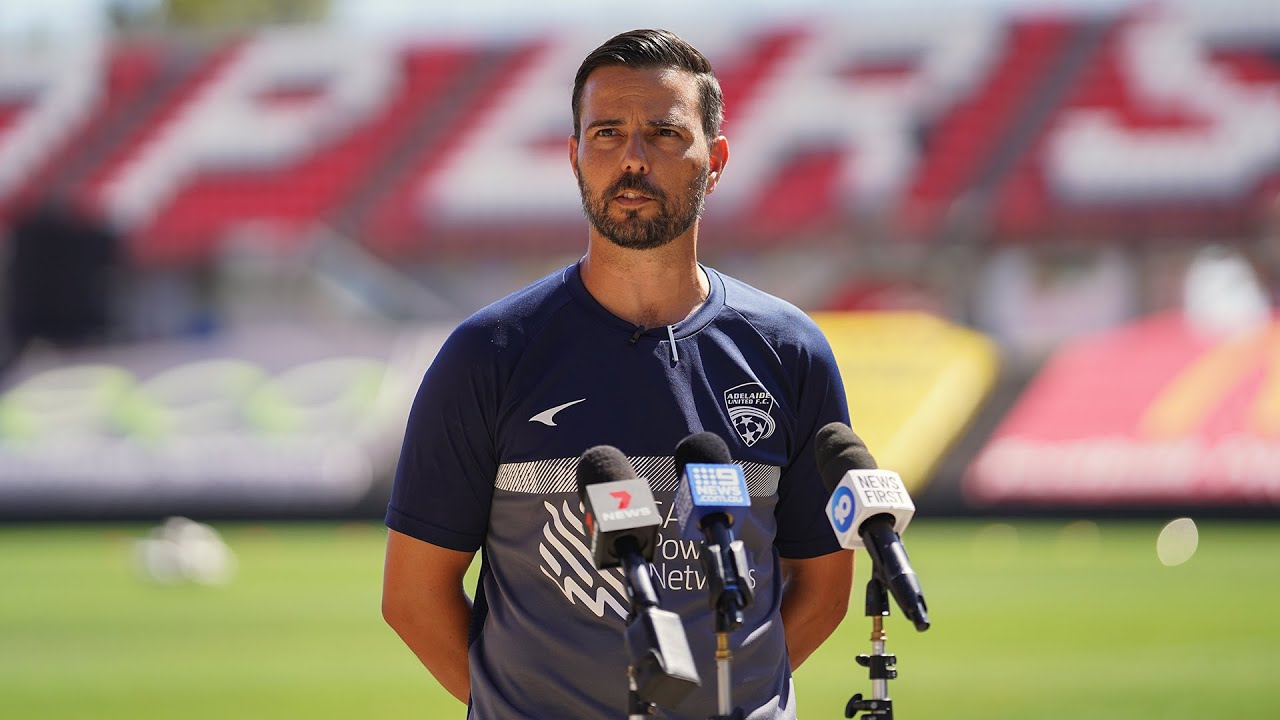 Adrian Stenta | Pre-Match Press Conference | Adelaide United v Perth ...