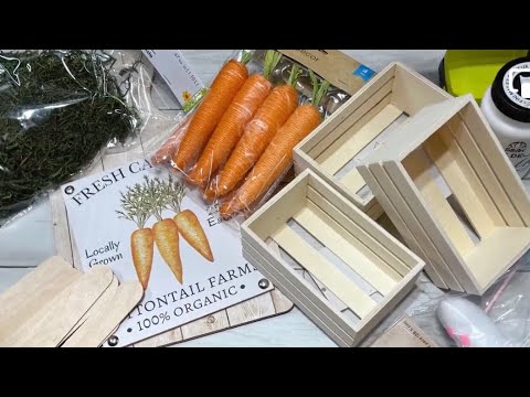 Carrot Patch DIY || Using Mostly Dollar Tree Materials [ Just 1 Easy Craft ] - YouTube