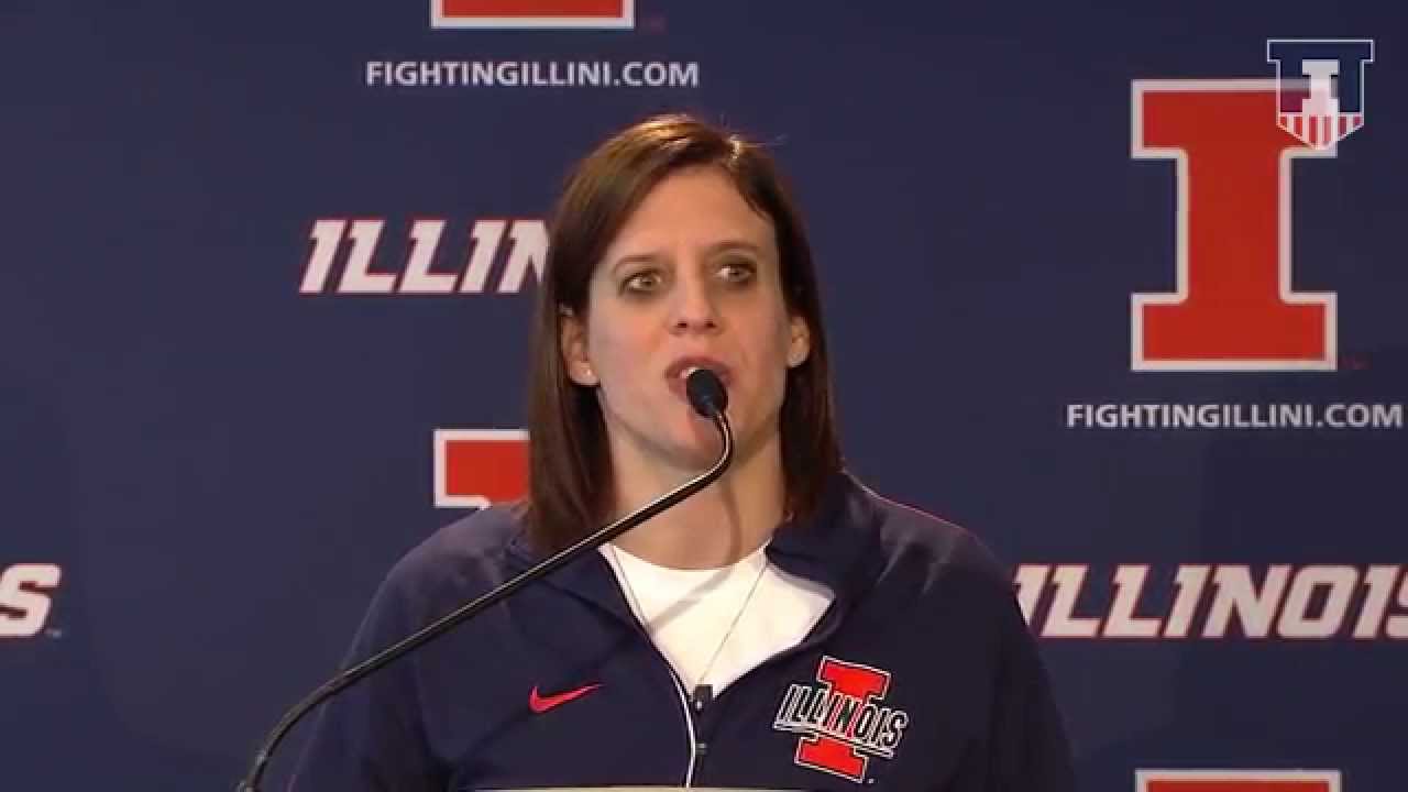Illinois Women's Gymnastics Coach Kim Landrus Press Conference 1/16/15 ...