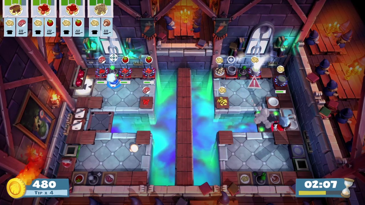 Overcooked 2 Lvl 5-5 - 2 players - Score: 1664 - YouTube