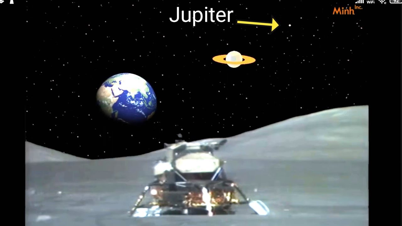 Earth from Moon Jupiter Saturn background | OpenGL | MinhInc | Nov 2023 - YouTube