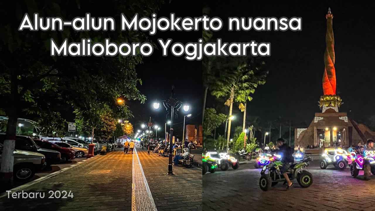 Kondisi Alun-alun Mojokerto terbaru 2024 nuansa seperti Yogyakarta. - YouTube