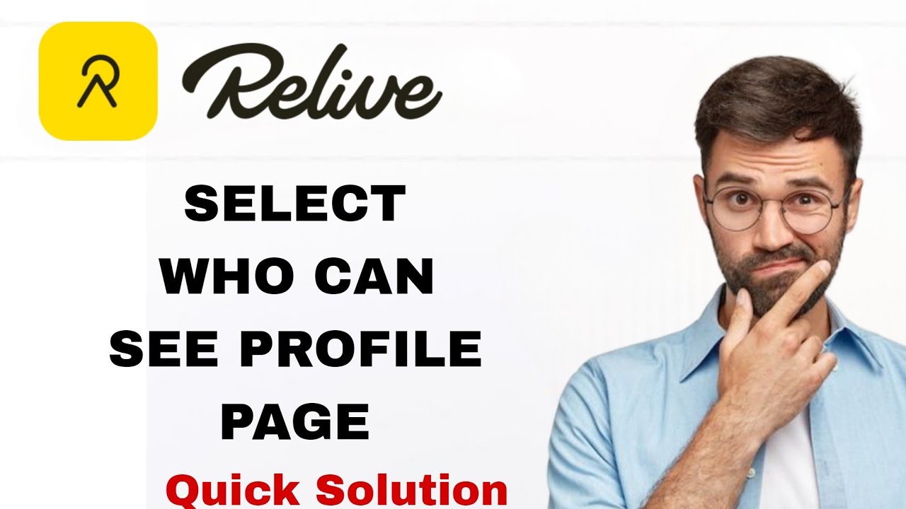 How To Select Who Can See Profile Page On Relive App | Step By Step ...