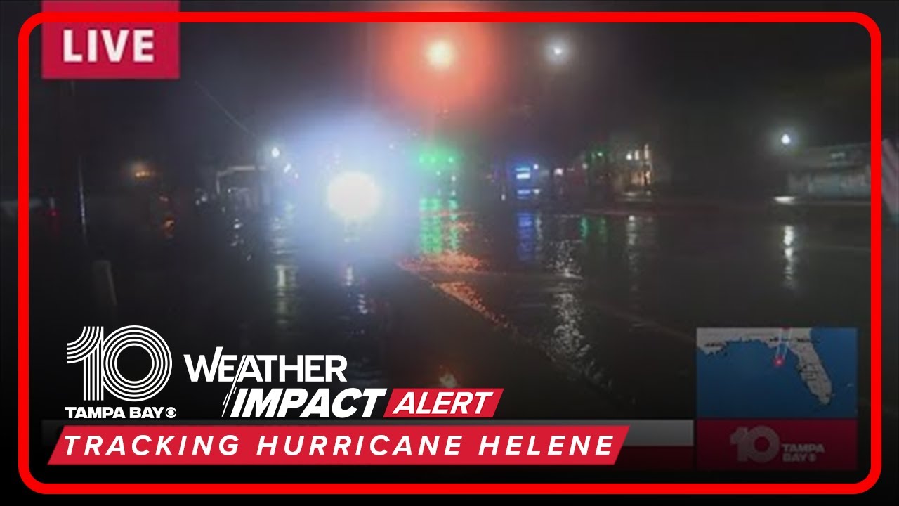 Flood waters increasing in Venice during Hurricane Helene - YouTube