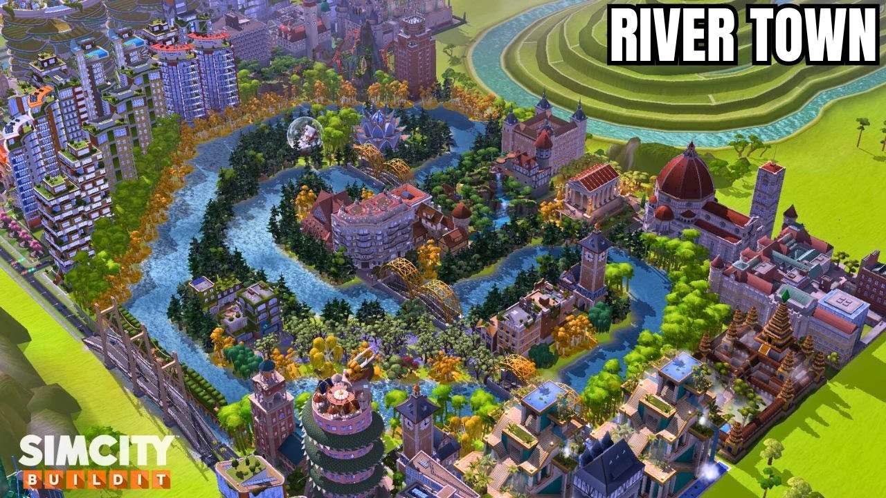 Build Bridge at River Town Design Challenge SimCity Buildit - YouTube