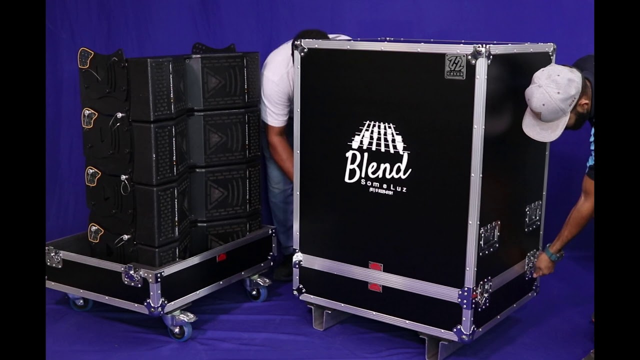 CASE PARA CAIXAS LINE BOOMBASTIC COM RODAS E BARRAS DE PALETE - YouTube