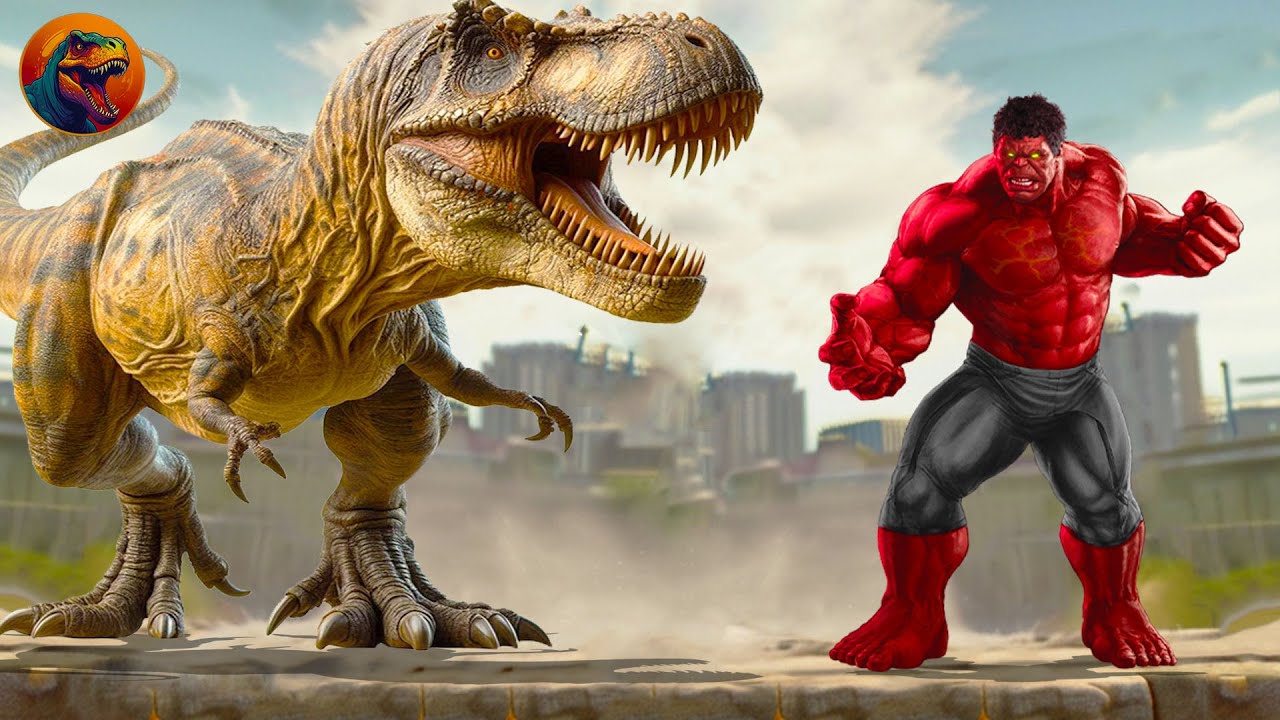 EVOLUTION Of Dinosaur T-Rex, RED HULK fights Tyrannosaurus | Jurassic ...