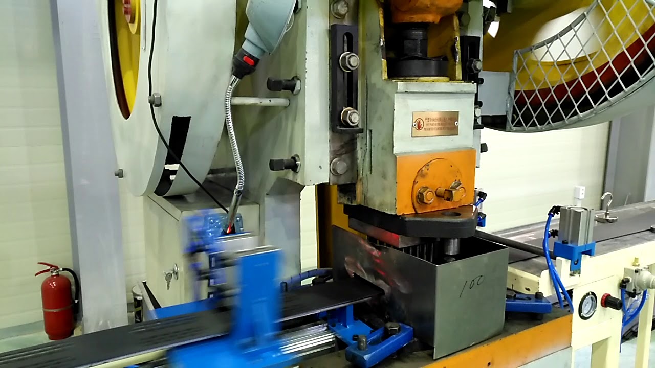 Semi-automatic punching machine - YouTube