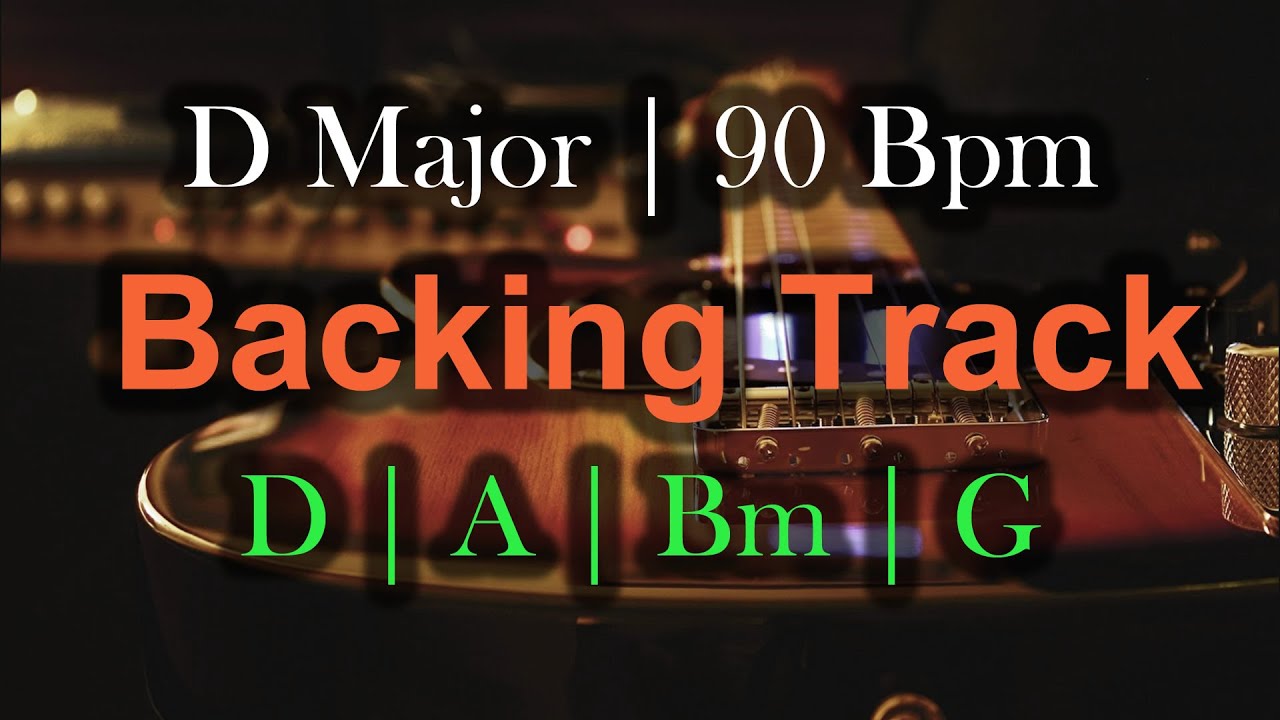 D Major Guitar Backing Track | 90 Bpm | Pop Rock - YouTube