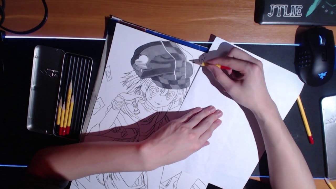 Speed Drawing Anime - Tet, God of Play - YouTube