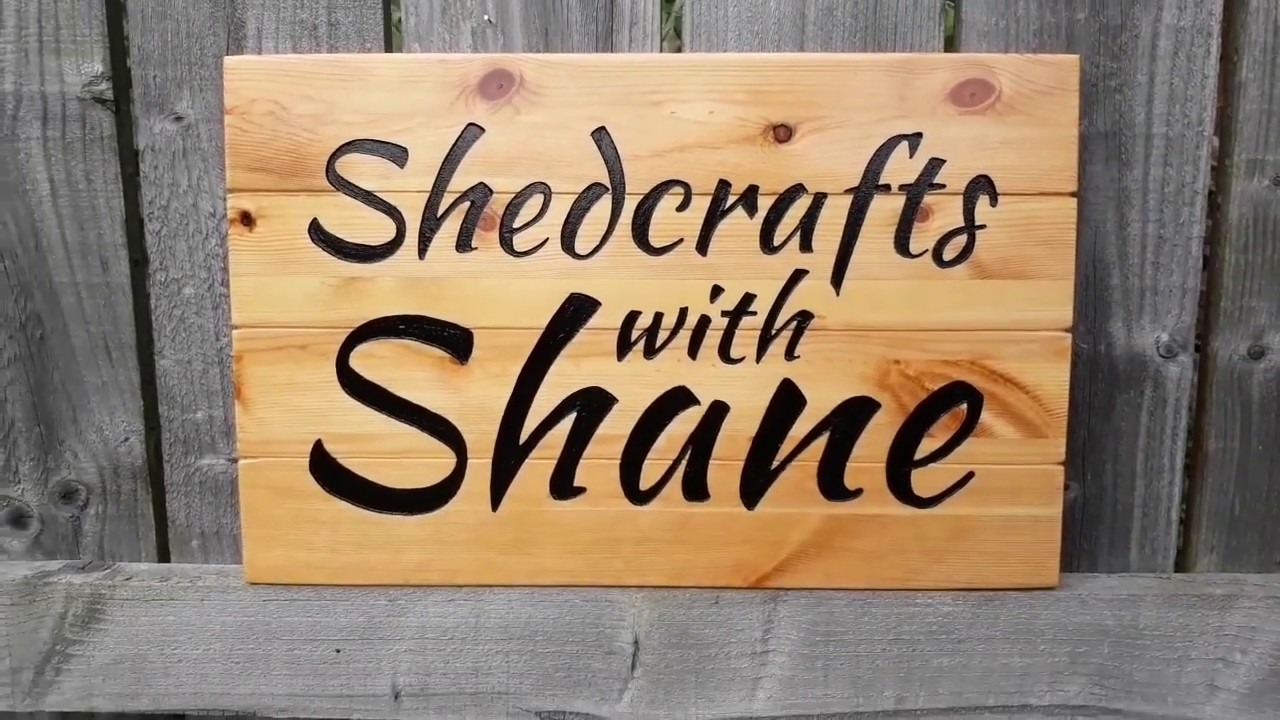 Routed out plaque on recycled wood - YouTube