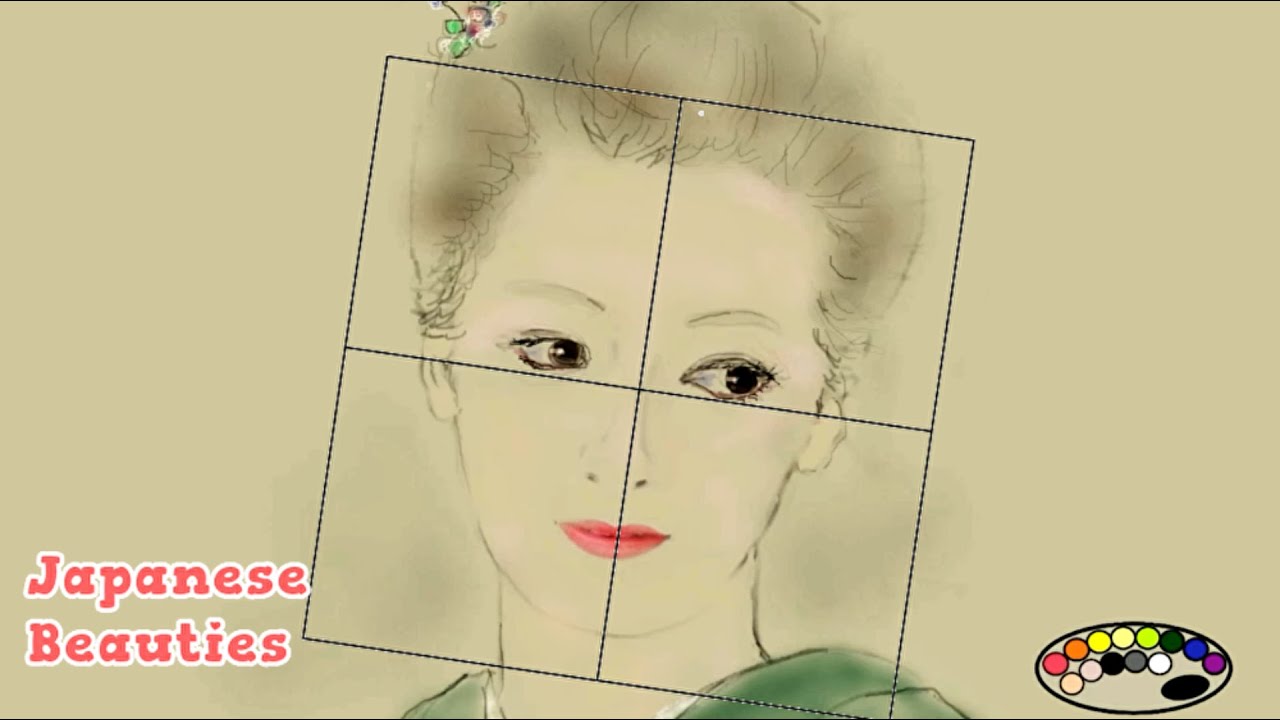 How to draw an Asian beauty, semi realistic for beginners, step by step ...