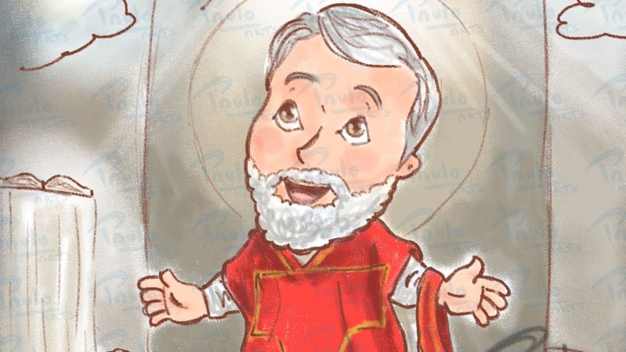 Desenhando Sao Felipe Neri cartoon - YouTube