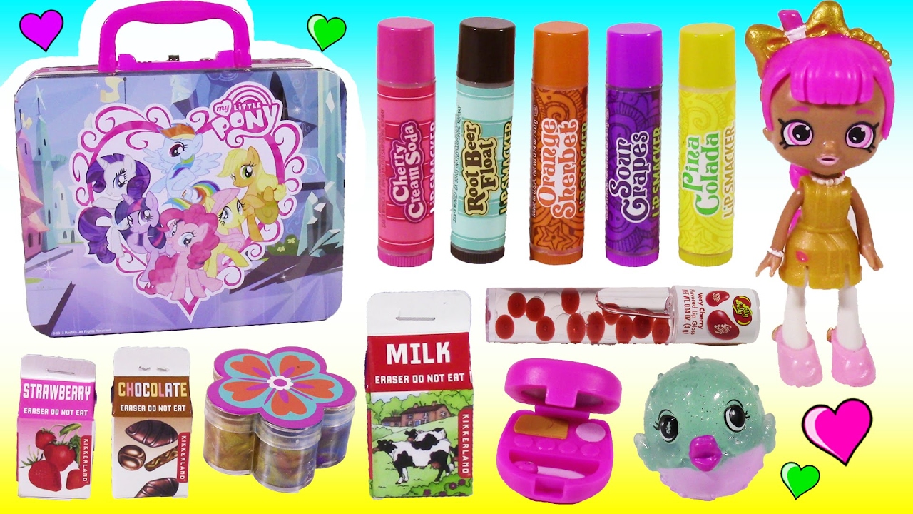 MLP Box of GOODIES! Lip SMACKER Lip Balms Jelly Belly GLOSS! SLIME ...