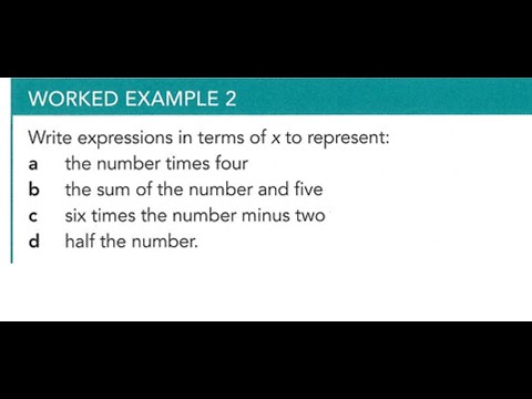 Worked example 2 - Write expressions in terms of x to represent: - YouTube