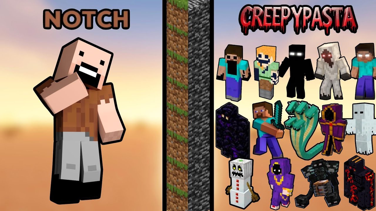 NOTCH vs ALL CREEPYPASTA MOBS | Can Notch One Shot All Of Them? - YouTube