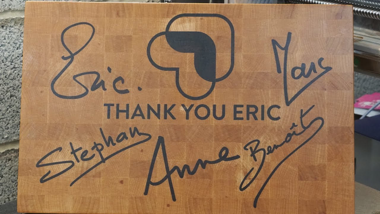 A "Thank you" cutting board for Eric. - YouTube