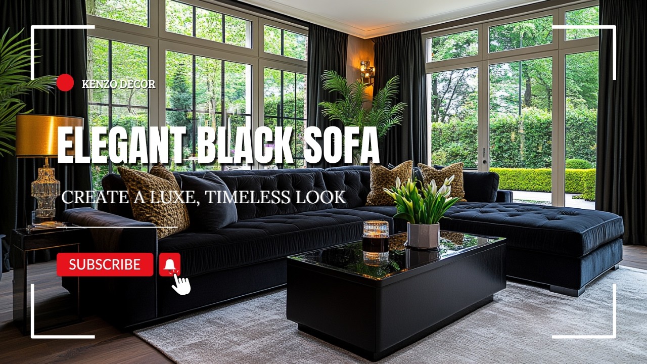 Elegant Black Sofa Living Room Ideas: Create a Luxe, Timeless Look - YouTube