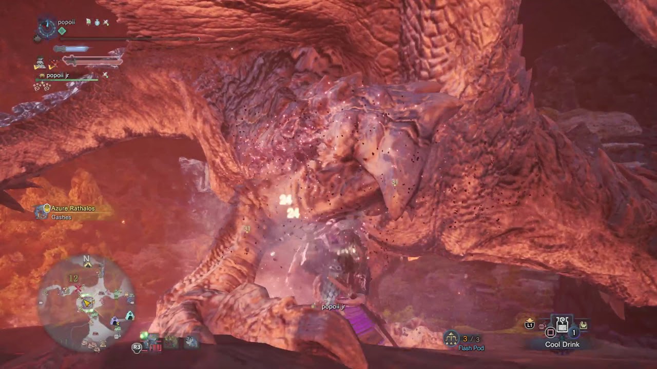 MHW: Azure rathalos dual blades solo - YouTube