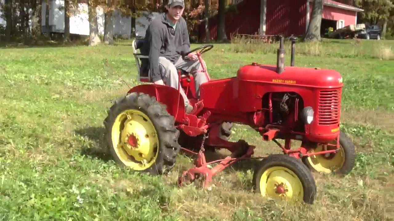 Massey Harris Pony with sickle bar mowing - YouTube