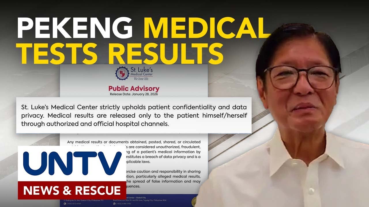 St. Luke's Medical Center, itinangging inilabas nila ang medical result ...