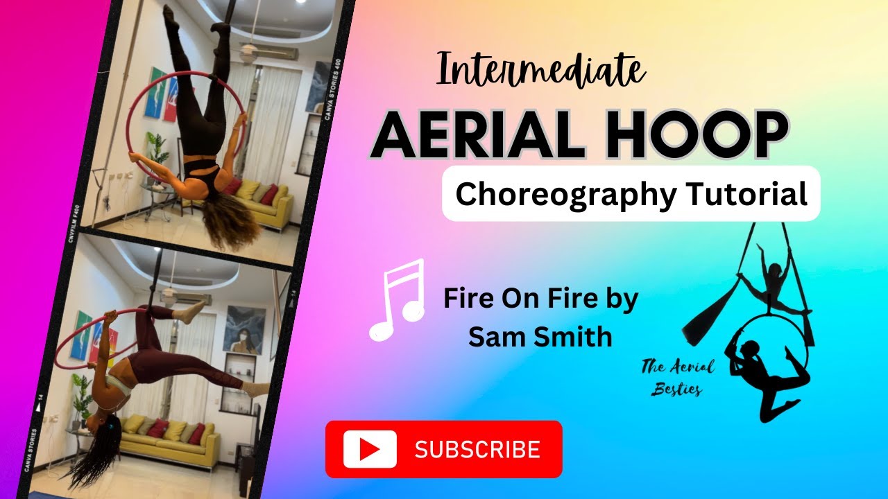 Fun Intermediate Aerial Hoop Combo - YouTube