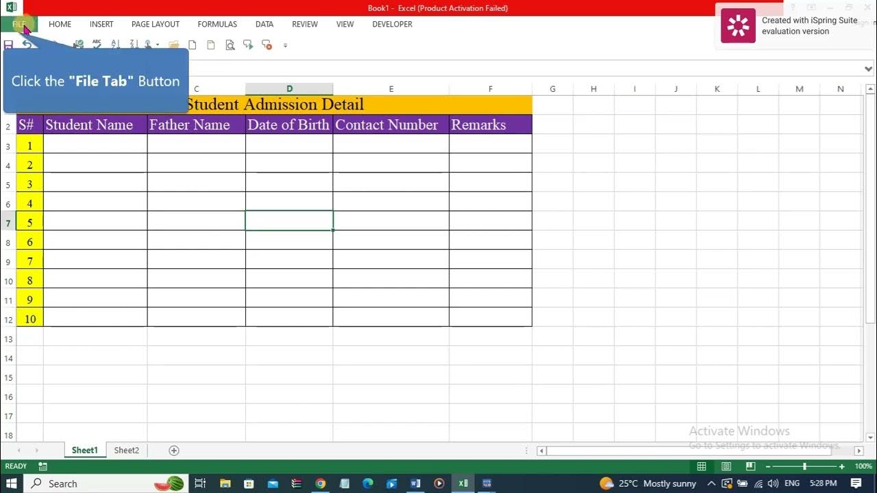 Data Entry work in Excel through Form | by Zahid Ullah - YouTube