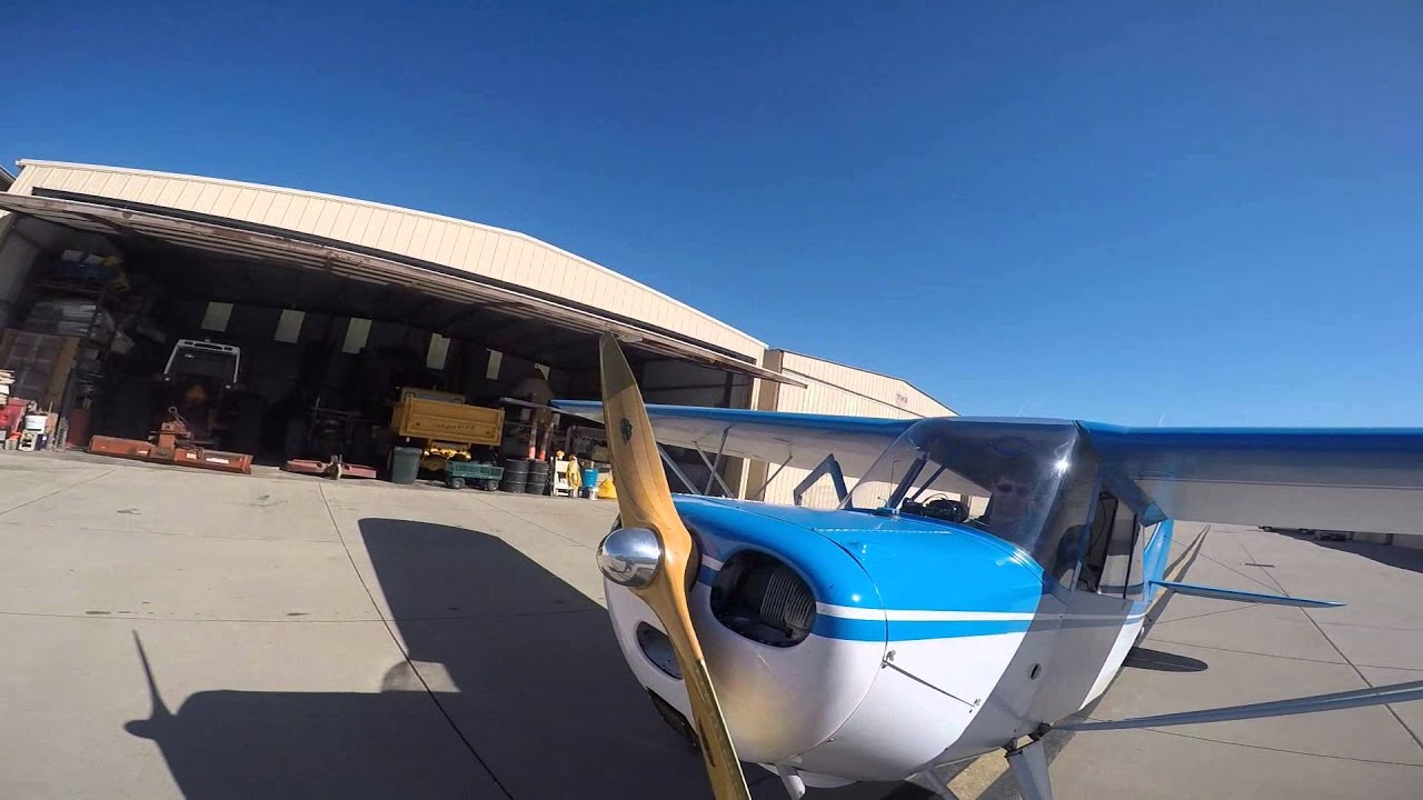 Hand Propping a 7AC Champ - YouTube