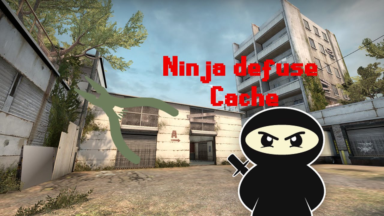 How to do ninja defuse on Cache [CS:GO] - YouTube