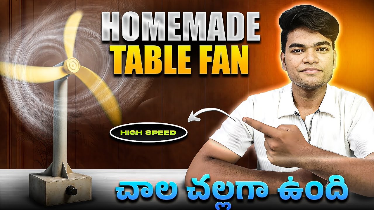 DIY Rechargeable Fan in Telugu | Homemade Table Fan for Summer | Telugu ...