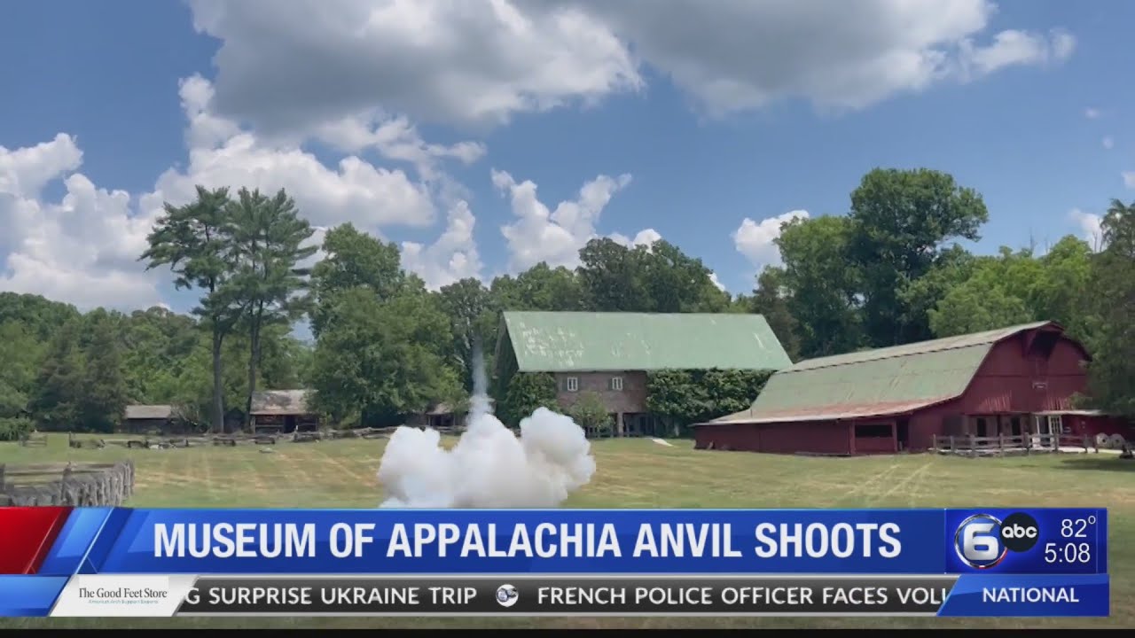 Museum of Appalachia celebrating independence with anvil shoots - YouTube