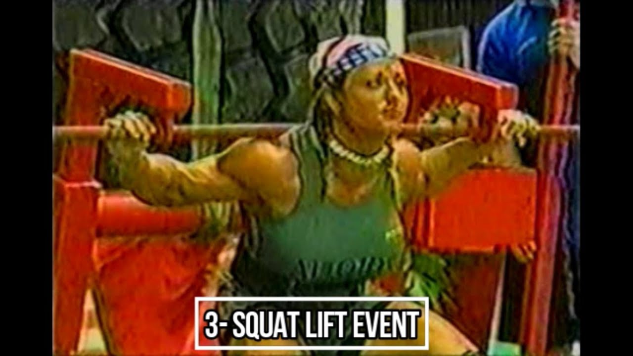 Jill Mills WSW 2002 - 3rd Event: Squat Lift (1st Place) (ESPN) - YouTube