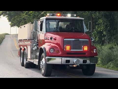Maryland Line Volunteer Fire Company Tanker 454 Responding to the fill ...