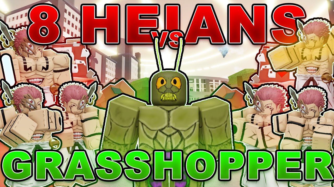 GRASSHOPPER CURSE vs 8 HEIAN ERA SUKUNAS In Jujutsu Shenanigans... - YouTube