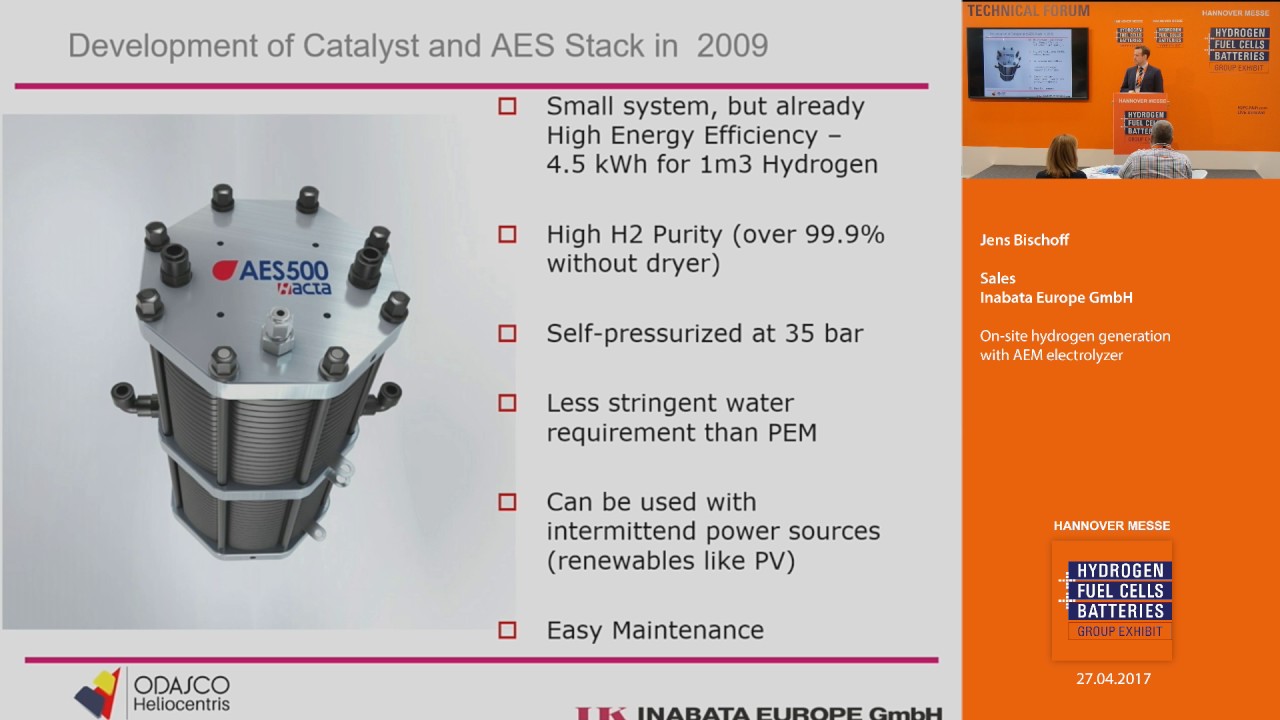 On-site hydrogen generation with AEM electrolyzer - YouTube