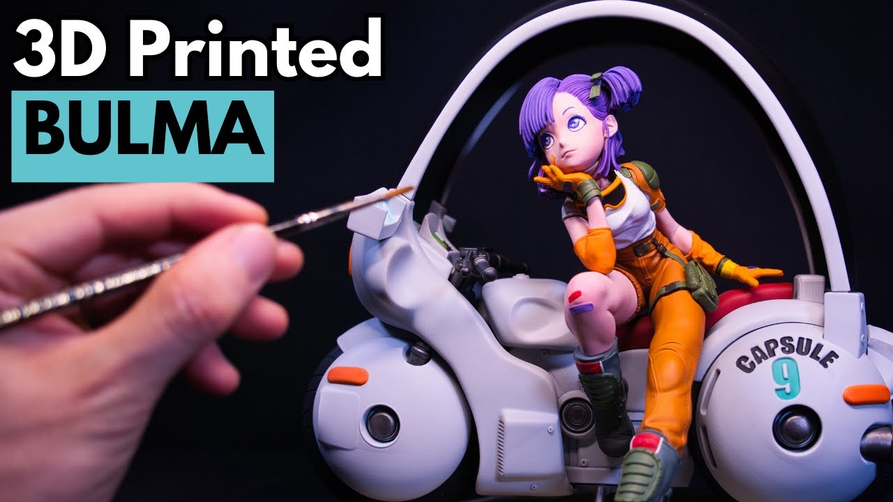 I Painted this Bulma from Dragon Ball that I 3D Printed - YouTube