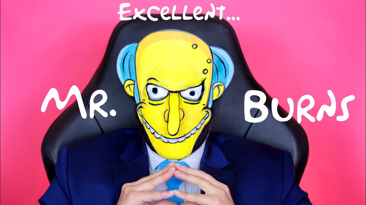 Mr. Burns - The Simpsons Makeup Tutorial - YouTube