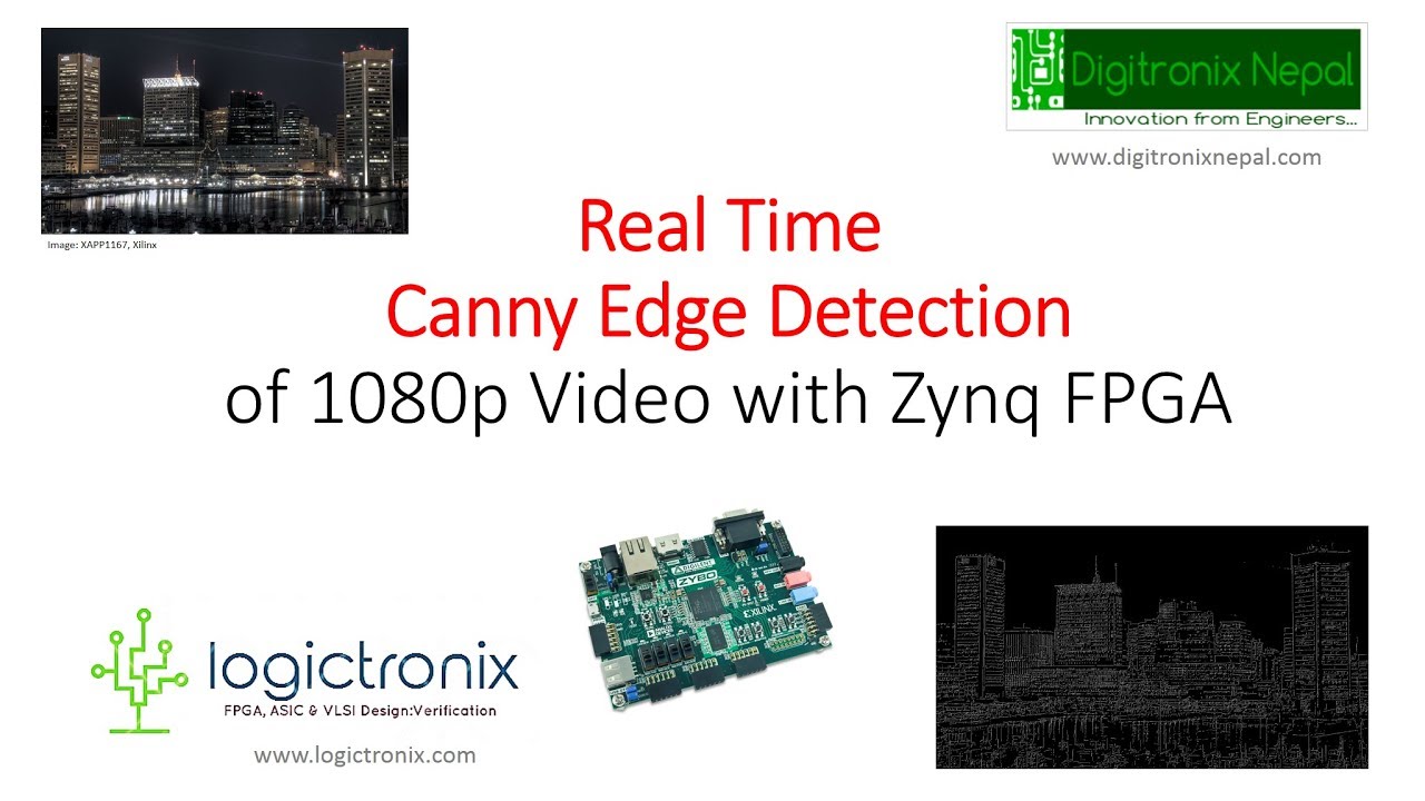 Real Time Canny Edge Detection of 1080p Video with Zybo FPGA - YouTube